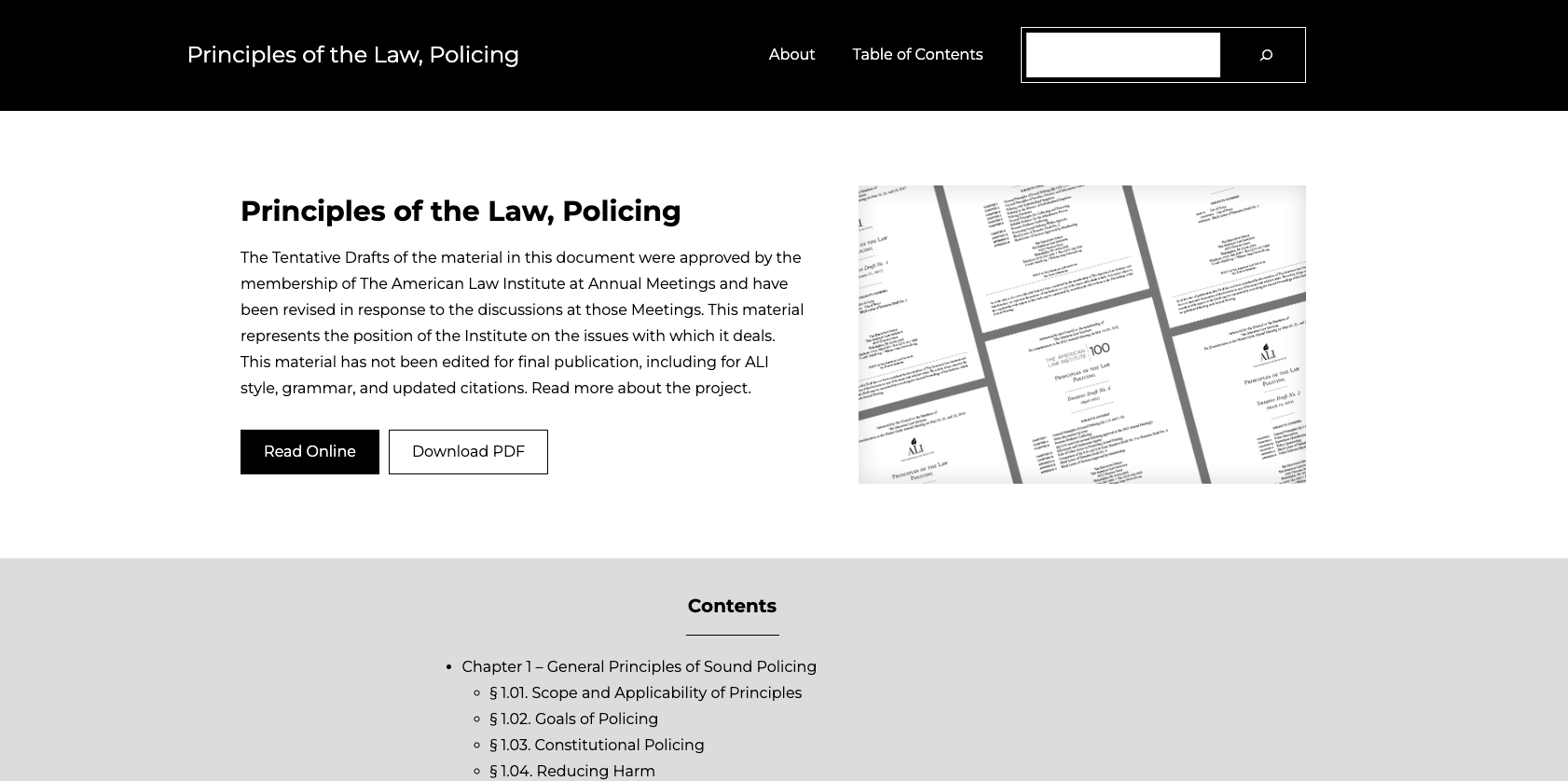Principles of the Law, Policing - Law Enforcement Knowledge Lab