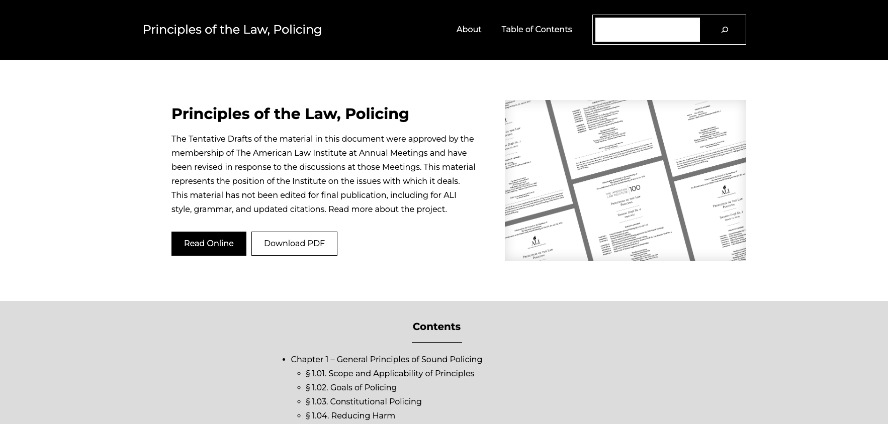 Principles of the Law, Policing - Law Enforcement Knowledge Lab